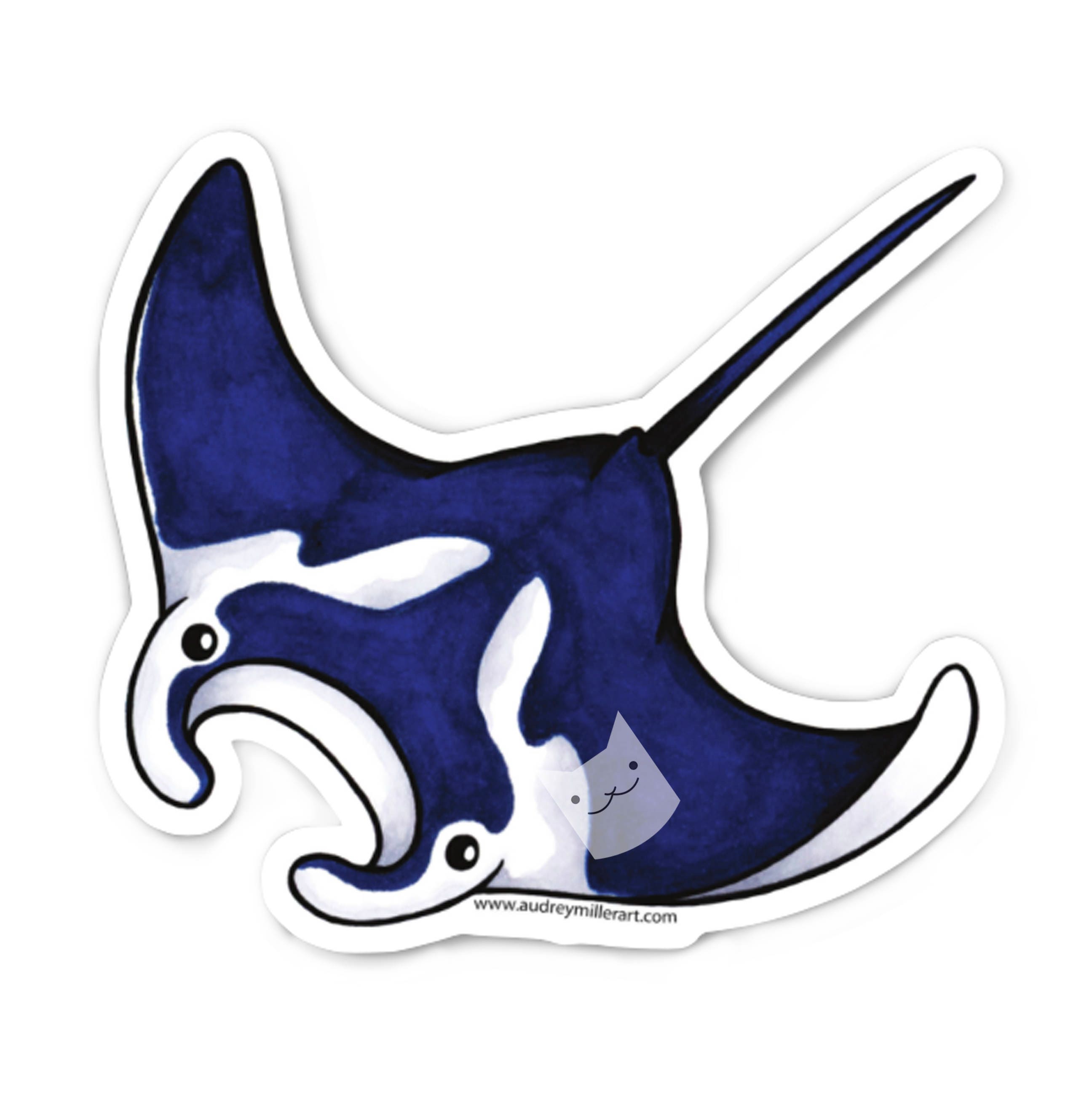 Manta Ray Sticker - Die Cut Vinyl - Weather Resistant - UV Protected ...
