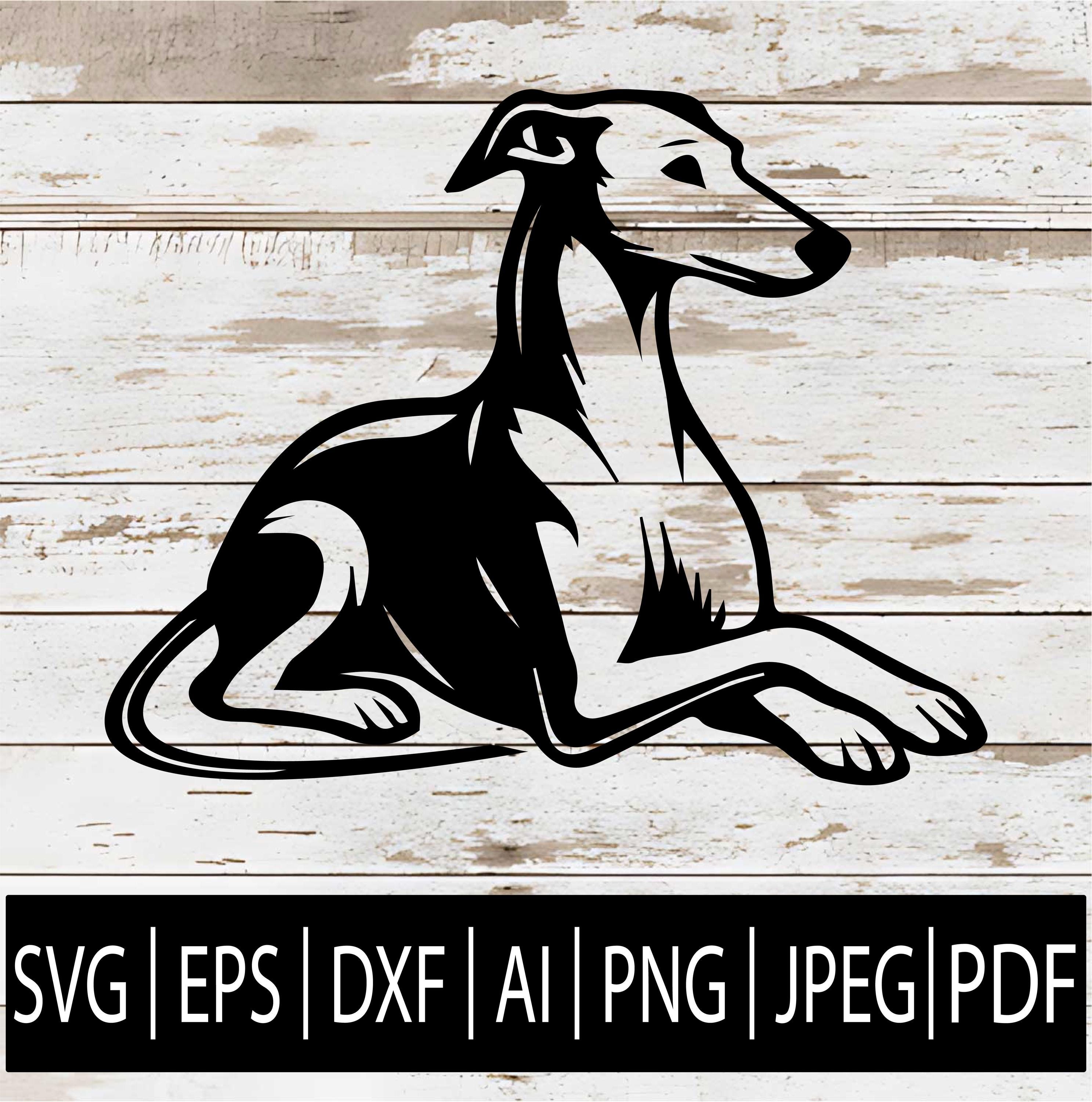 Greyhound Dog SVG | Minimalist Pet Silhouette Clipart for Cricut ...