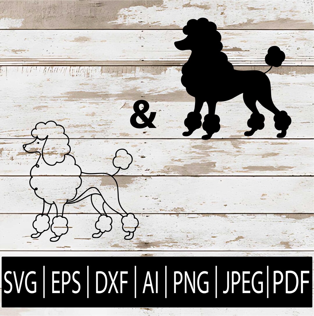 Podie Dog SVG Bundle | 2 Line Art & Silhouette Clipart for Cricut ...
