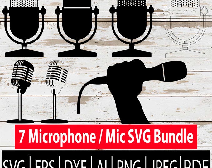 Mic Silhouette SVG, Svg, Dxf, Mic Eps, Cricut, Mic Clipart, Silhouette ...