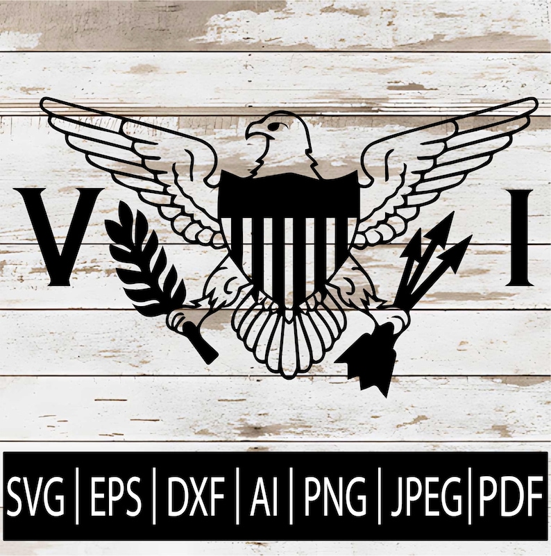 Virgin Islands Flag Crest SVG | US VI Emblem Vector for Cricut ...