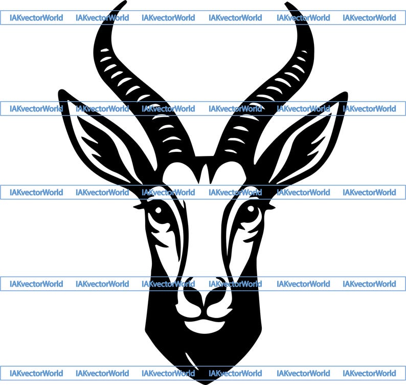 Spring Buk Springbuck Antelope Head SVG | Vector Graphic Art for Cricut ...