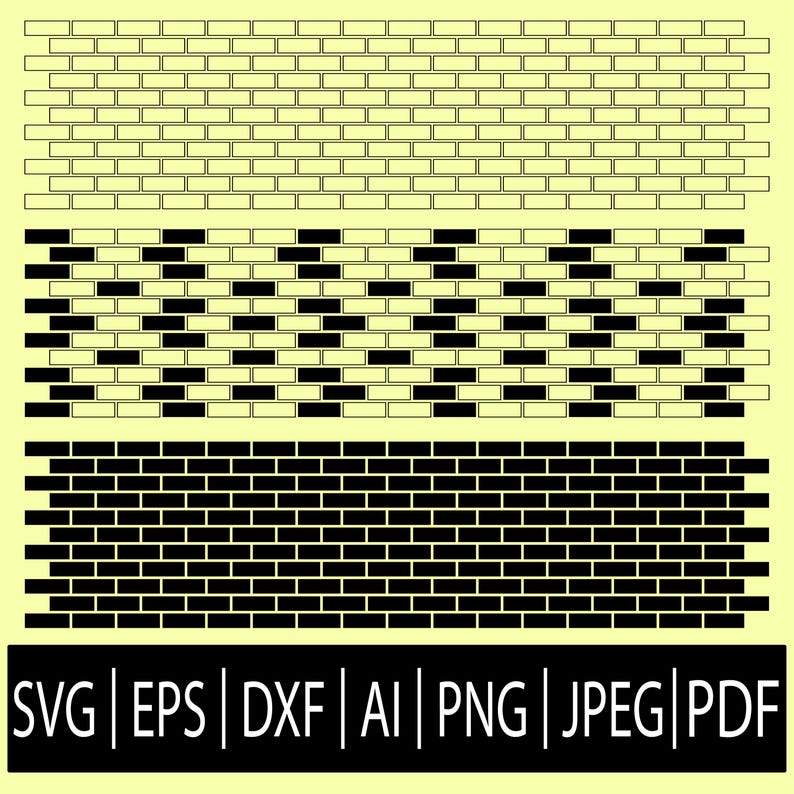 Brick Wall Patterns, Texture, Design, Silhouette, Logo, Clipart ...
