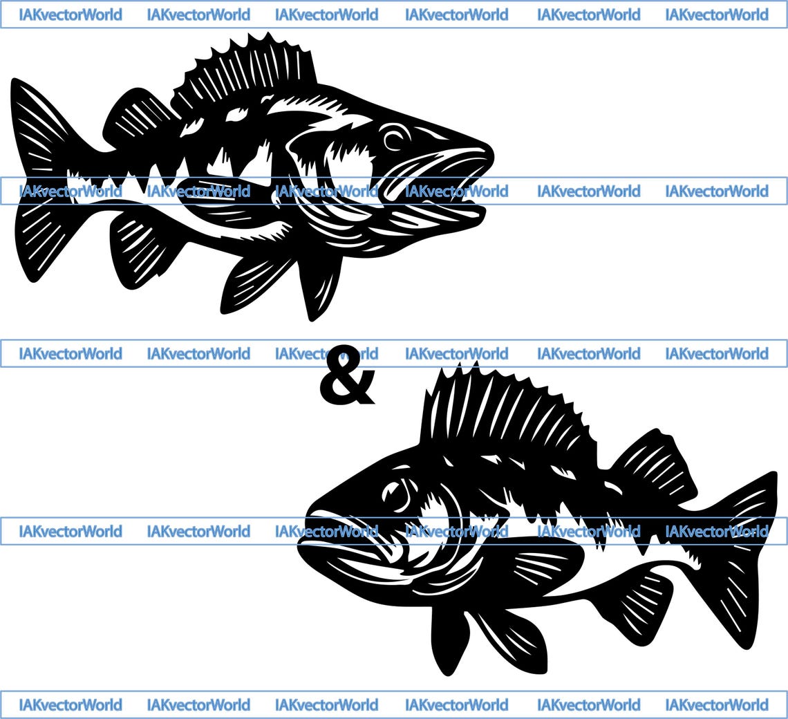 Walleye Fish SVG - Fishing Graphic Design Clipart for Cricut Sub Laser ...