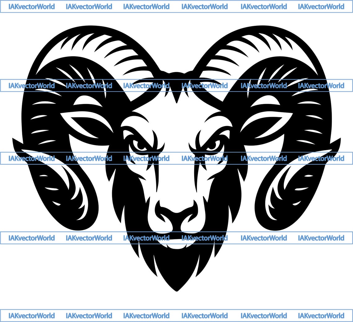 Aries Ram Head SVG | Zodiac Astrology Clipart for Cricut, Silhouette ...