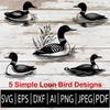 Simple Loon Bird in Water Svg Png Dxf Eps Pdf | Vector Graphic Design ...