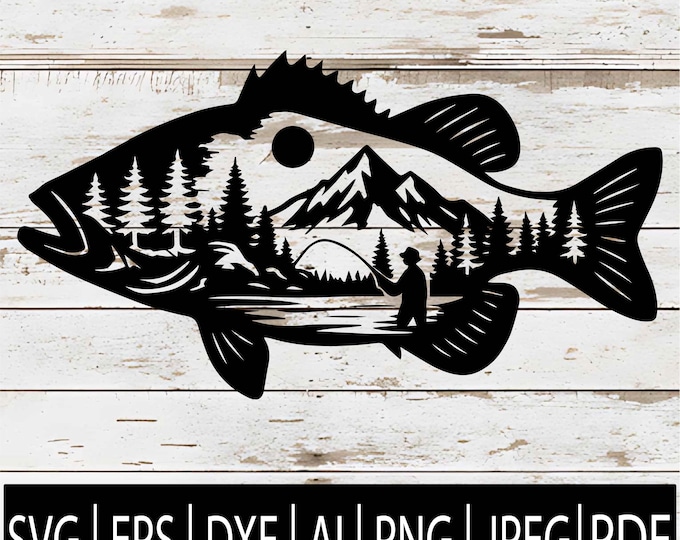 5 Lake Fishing SVG Cut File, Father and Son Silhouette by Water ...