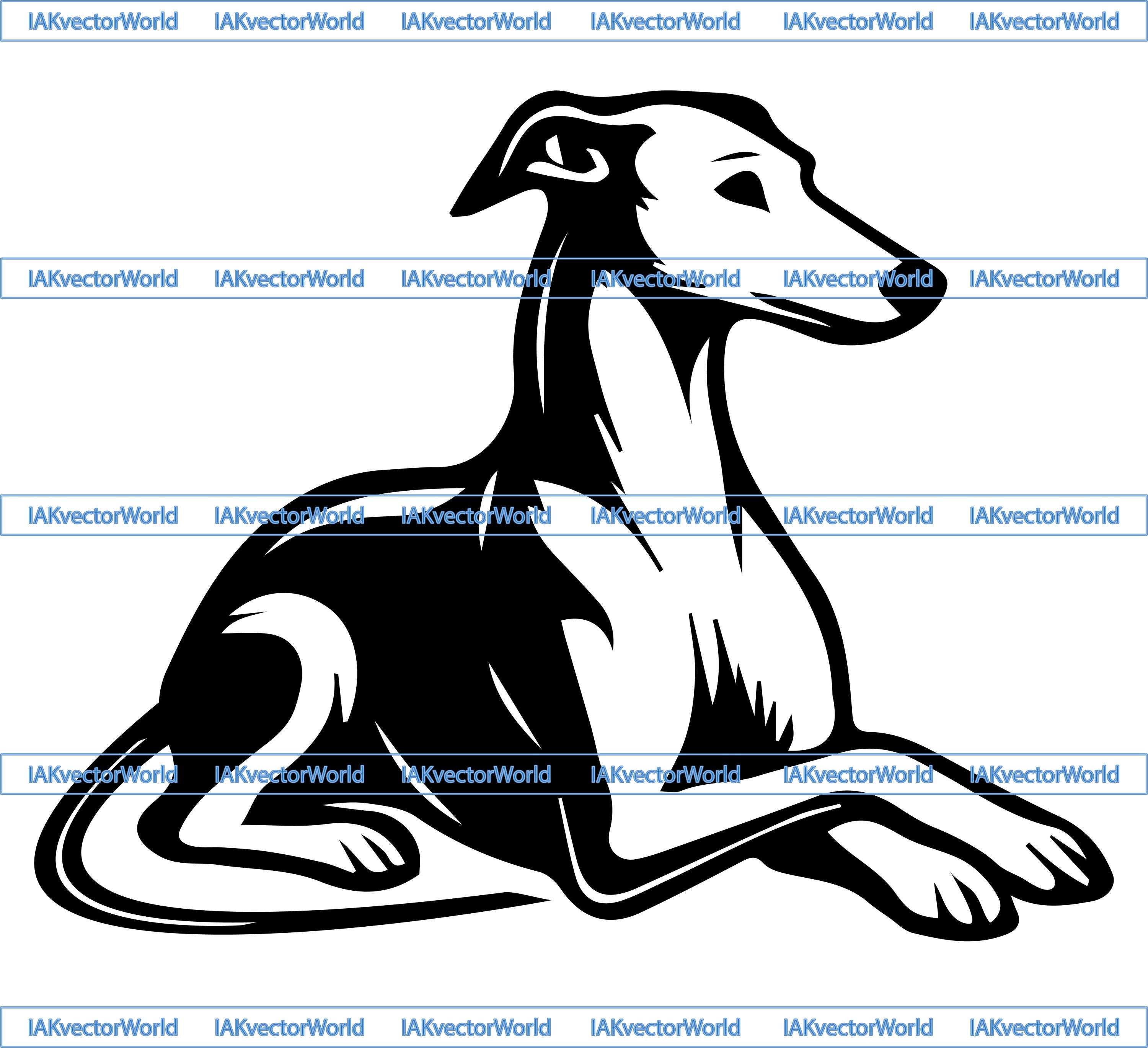 Greyhound Dog SVG | Minimalist Pet Silhouette Clipart for Cricut ...