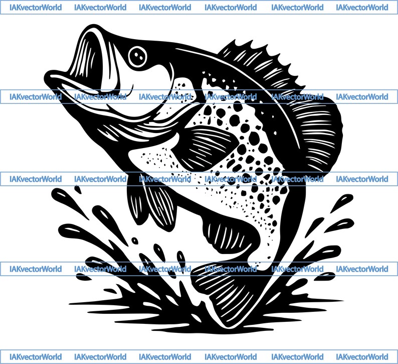 Crappie Fish Jumping SVG | Fishing Clipart for Cricut Sublimation Laser ...