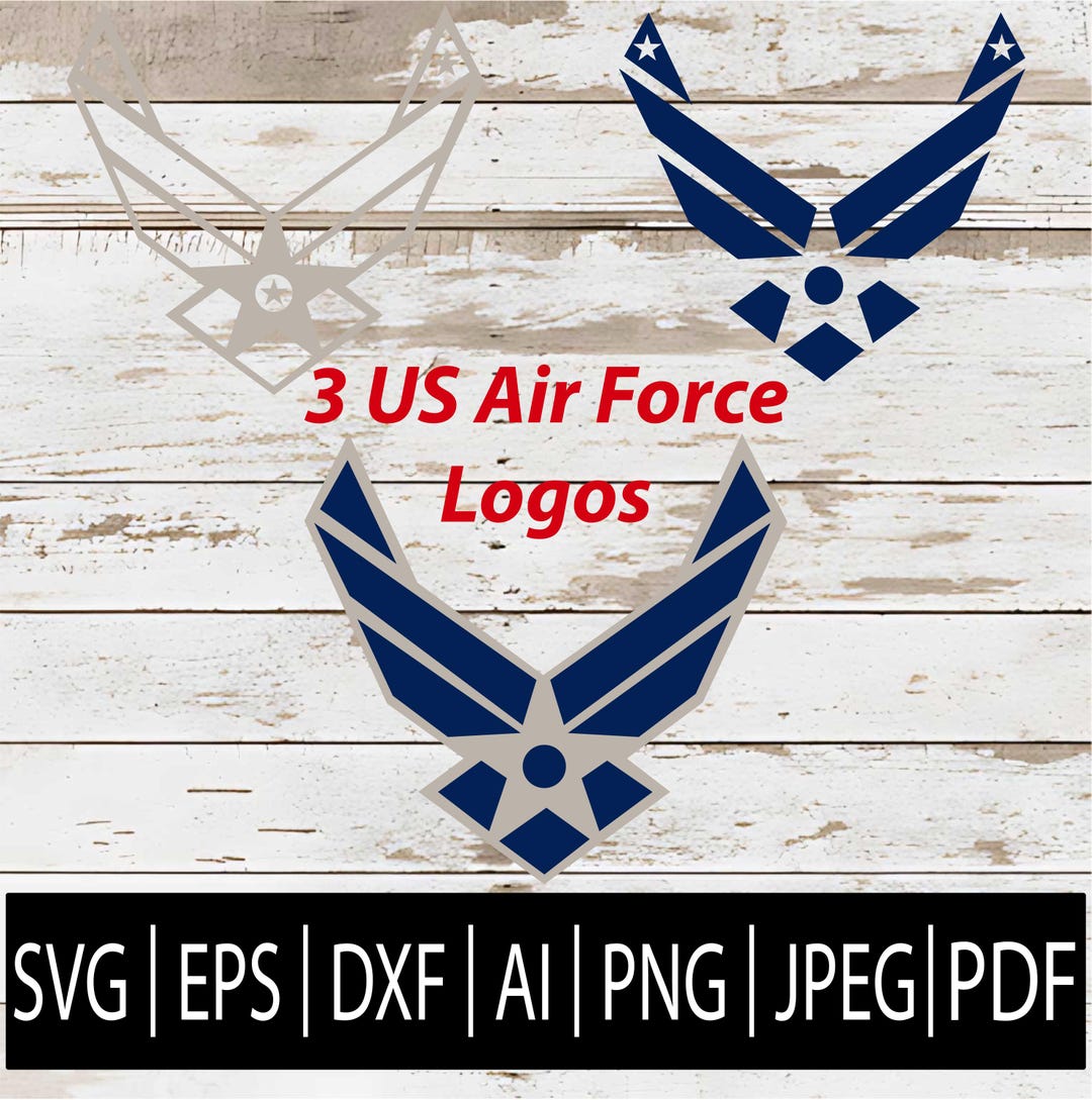 3 US Air Force Logo SVG | Military Wings Emblem Vector | Airforce ...