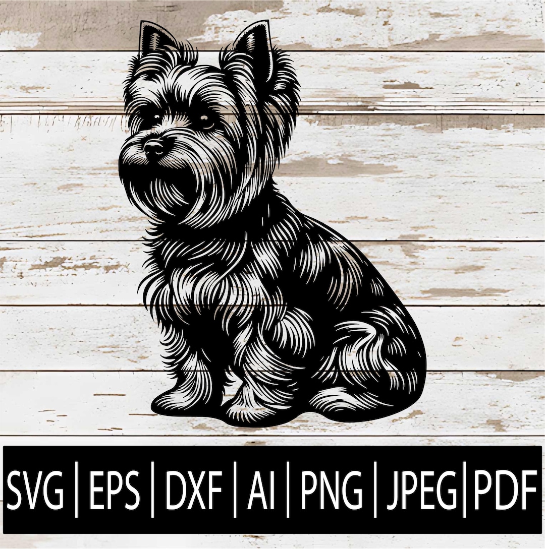 Yorkshire Terrier Dog SVG | Yorkshire Terrier Puppy Clipart | Yorkie ...