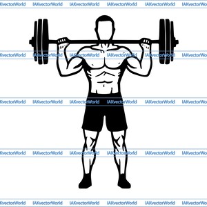 Weightlifting SVG Design| Weightlifter Gym Workout Silhouette Clipart ...