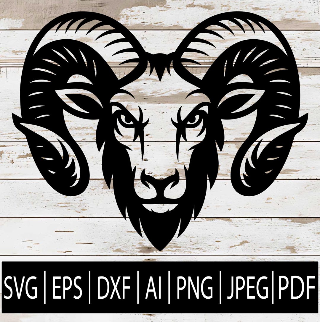 Aries Ram Head SVG | Zodiac Astrology Clipart for Cricut, Silhouette ...