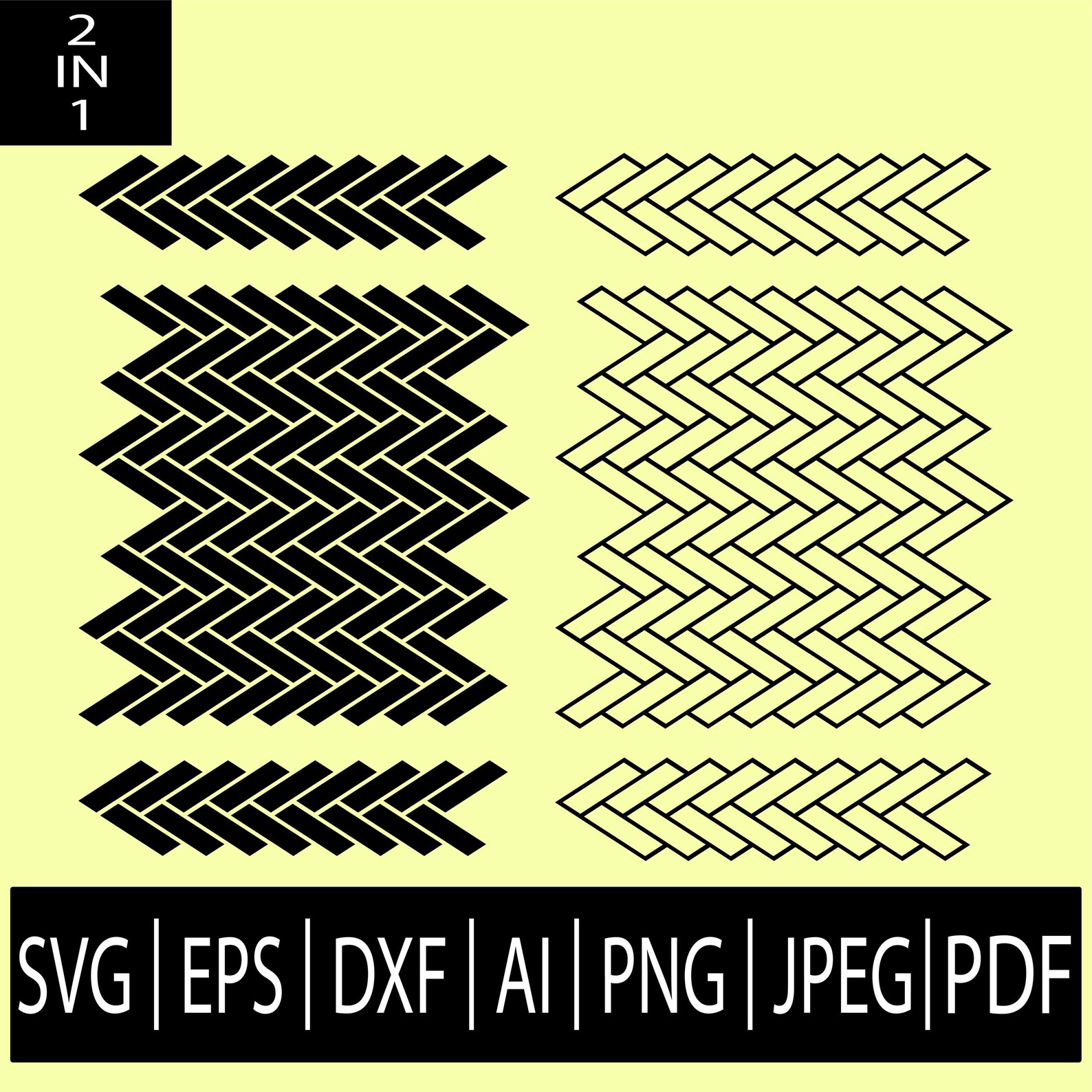Bundle of HERRINGBONE PATTERN Svg, Weave Pattern Silhouette, Icon, Logo ...