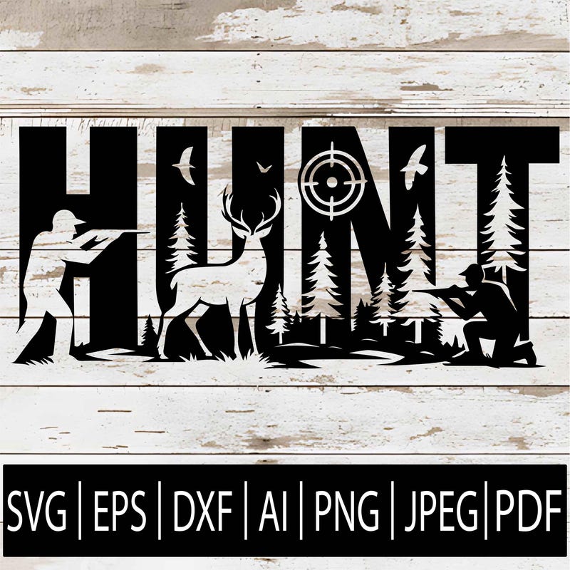 Hunting Scene Svg - Etsy