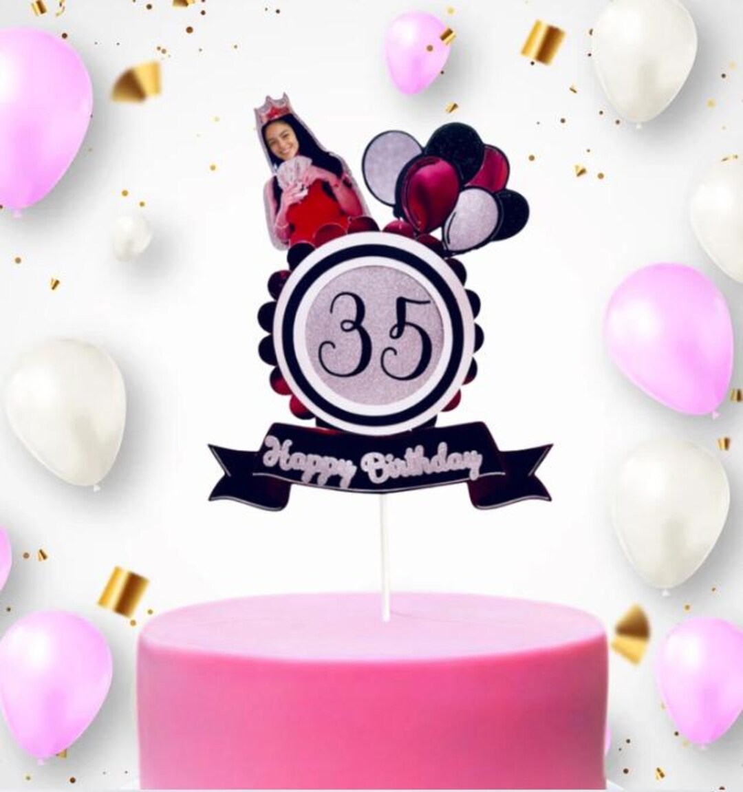 Custom Glam Birthday Cake Topper, Personalized Sparkly Design, Party ...