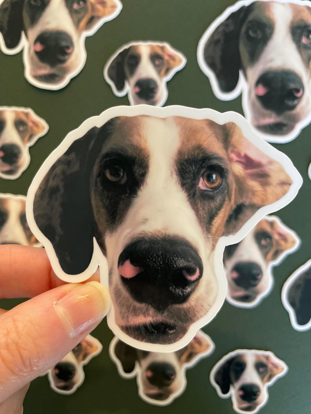 Custom Dog Head Stickers - Etsy
