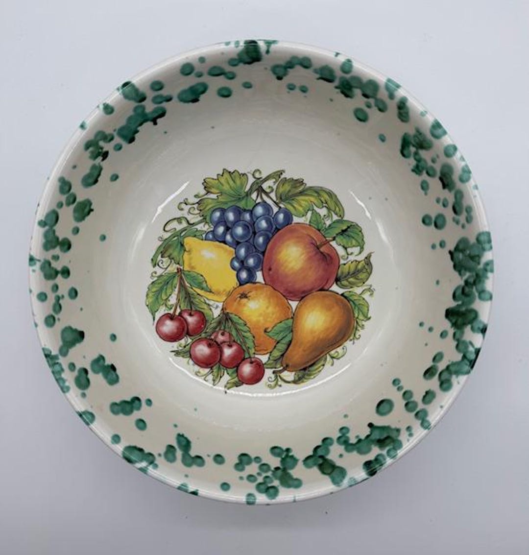 Vintage Stovit Hand Painted Splatterware Large Pasta Bowl - Made in ...