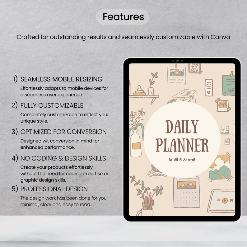 All-in-one Digital Planner 2025 2026 2027, CANVA Digital Planner, Daily ...