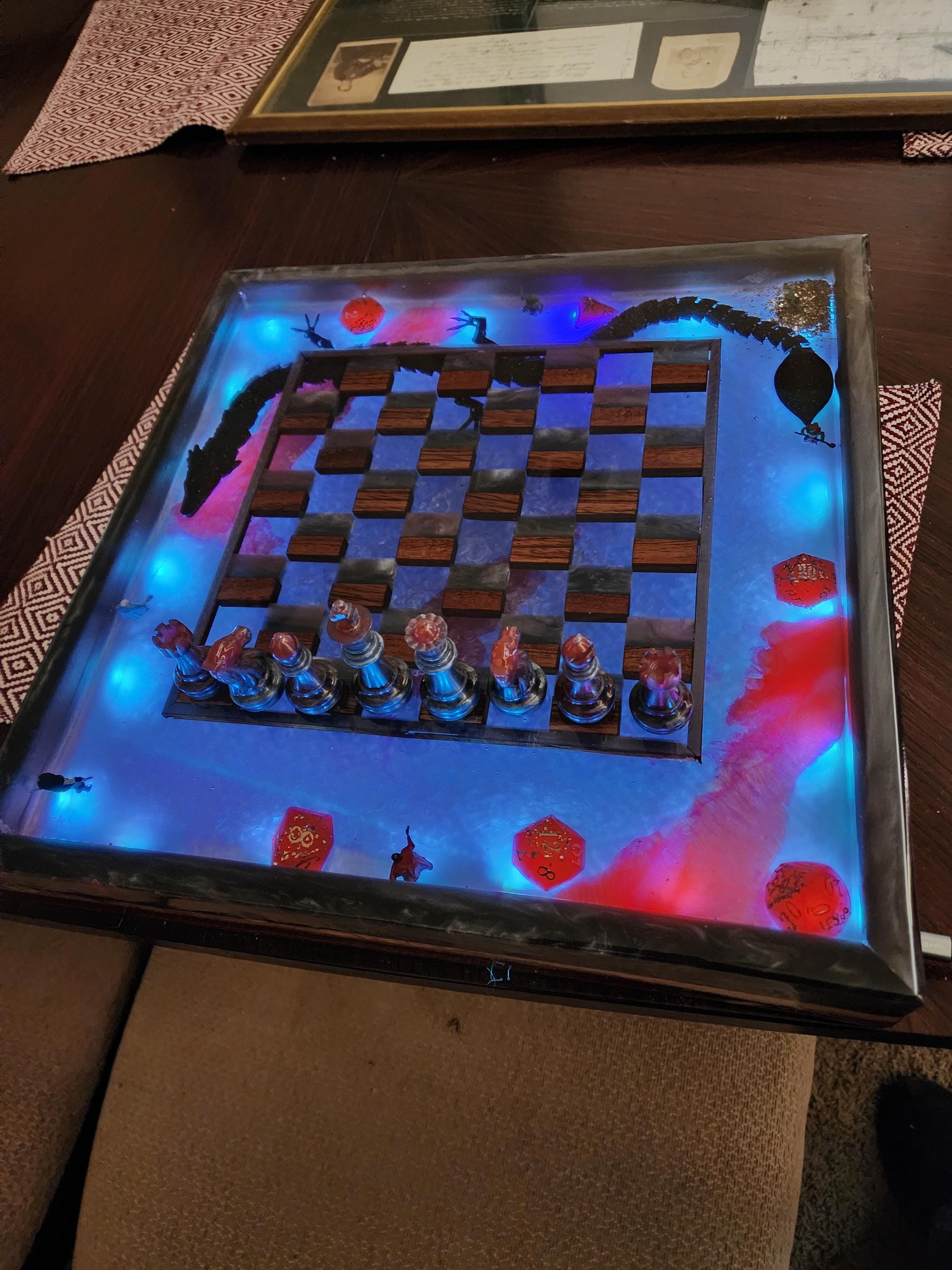D&D Themed Chess Board - Etsy