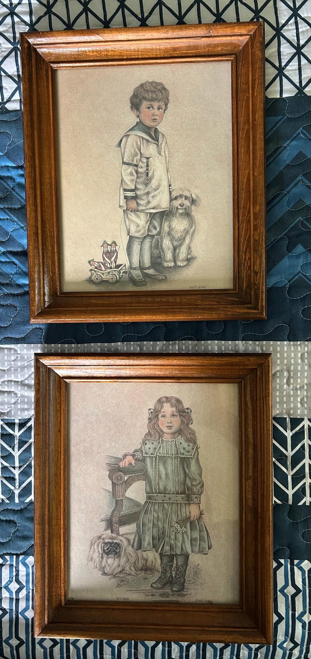 Robert Gentry Print of “little Sailor” and “party Dress” Framed With ...