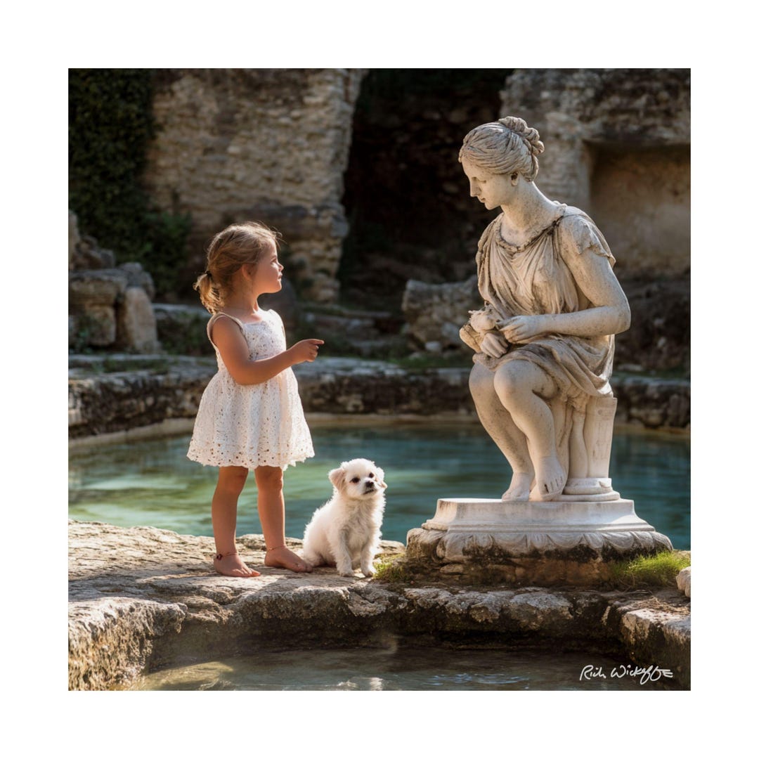 Satin Poster "delaney Talks to Statues" - Original Art Inspired by ...