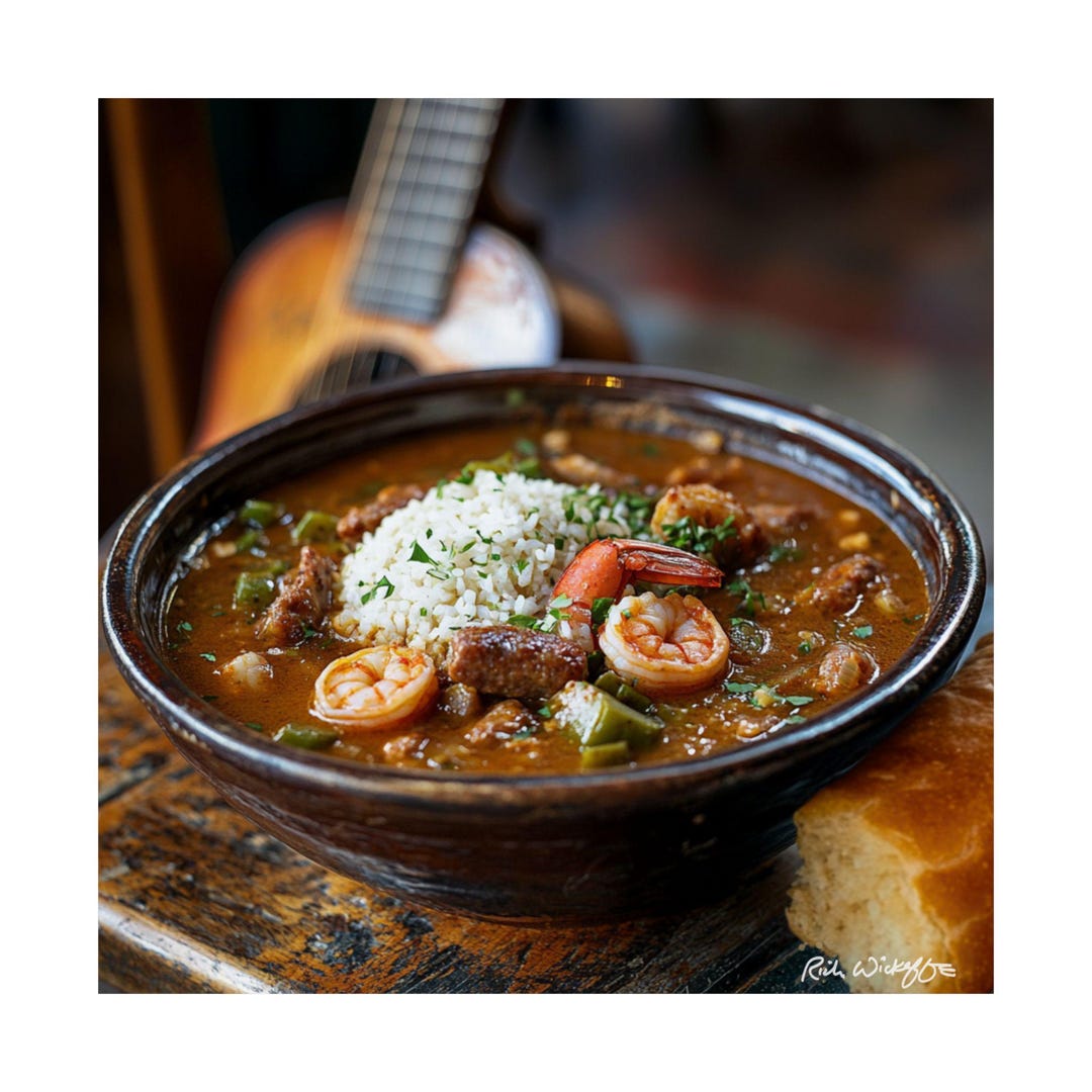 Satin Poster "i Will Play for Gumbo" - Original Art Inspired by ...