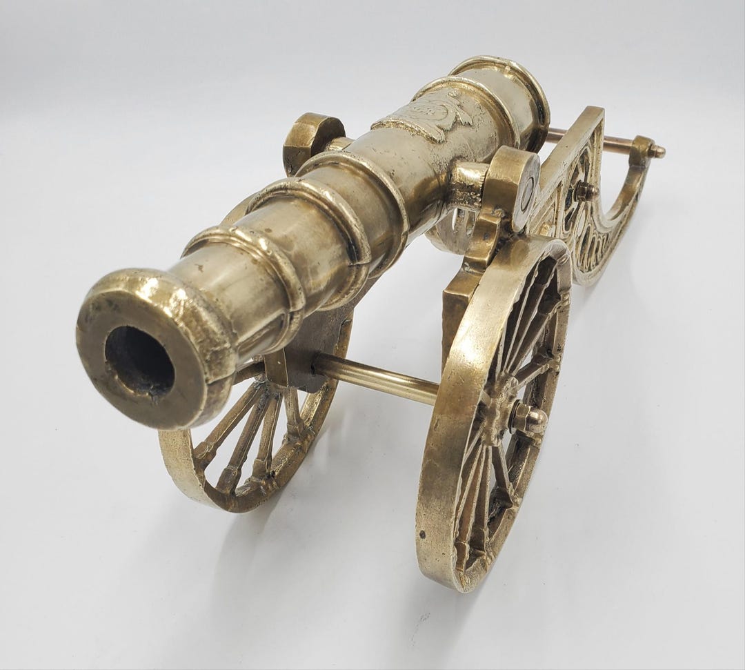 Decorative Solid Brass Cannon - 1970s - Etsy