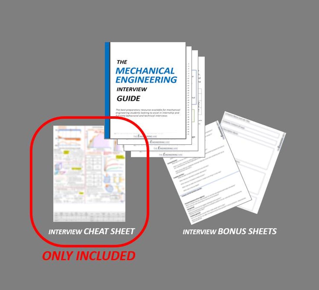 The Mechanical Engineering Interview Cheat Sheet - Etsy