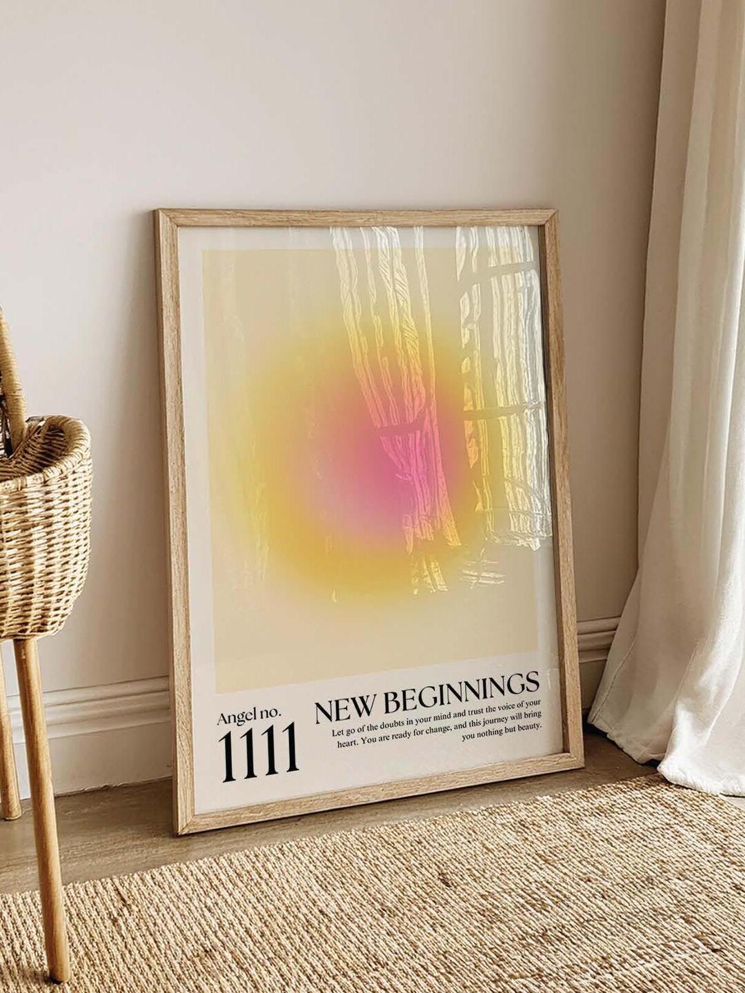 1111 Angel Number Wall Art - New Beginnings Spiritual Print - Digital ...