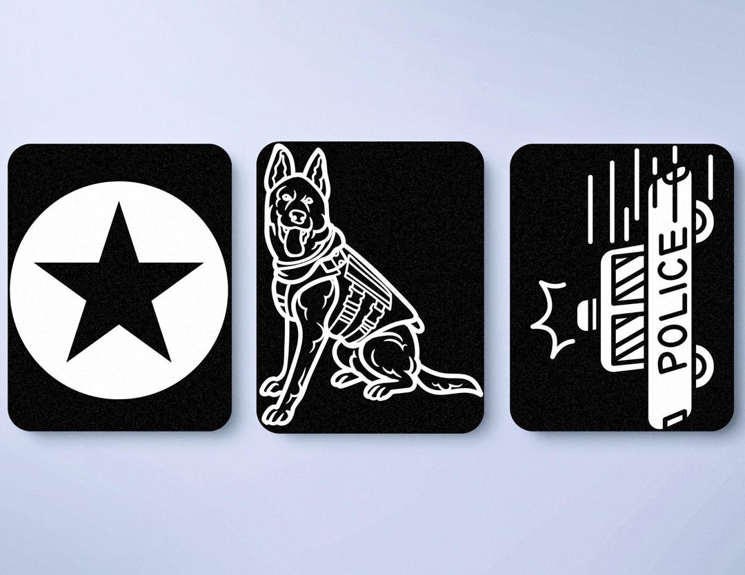 Community Heroes Series POLICE - Visual Contrast Cards | Baby Print ...