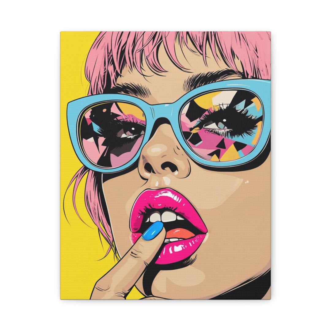 Funky Pop Art Canvas Print - Etsy