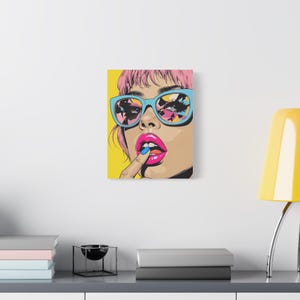 Funky Pop Art Canvas Print - Etsy