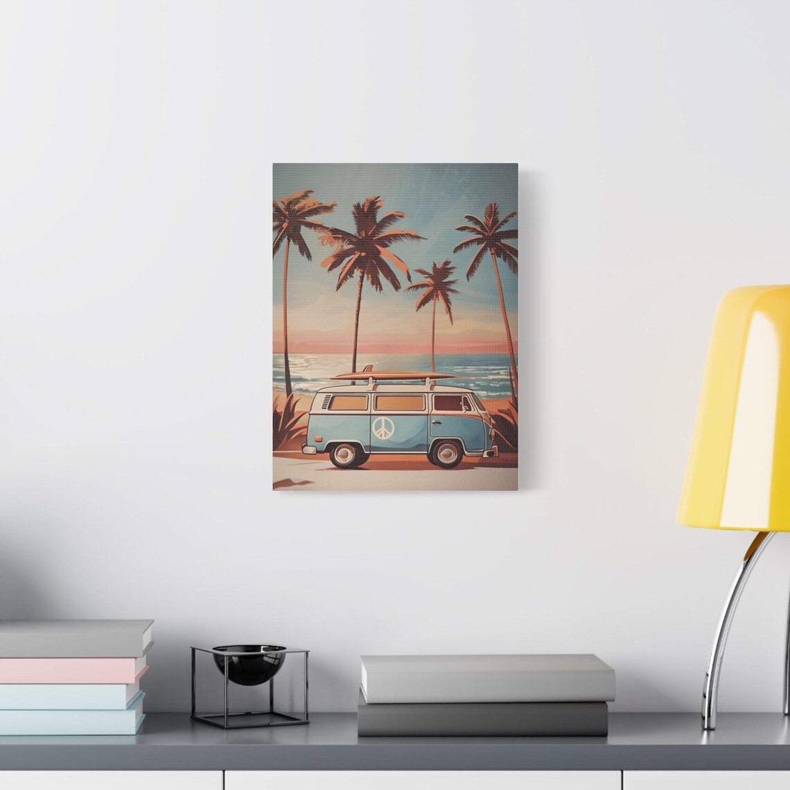 Retro VW Van Canvas Art - Etsy