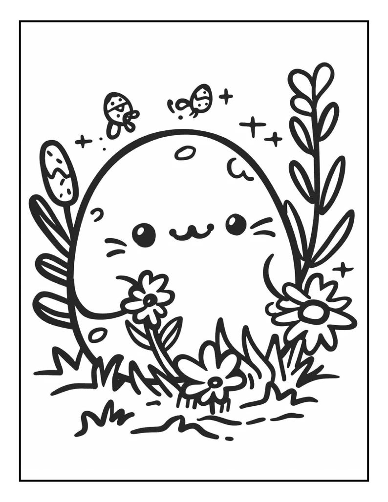 Cute Kawaii Easter Coloring Pages for Kids and Adults | Fun Easter ...