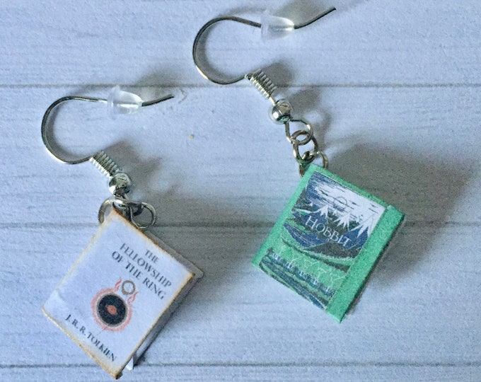 Miniature Book Earrings From "the Earring Library" - Etsy UK