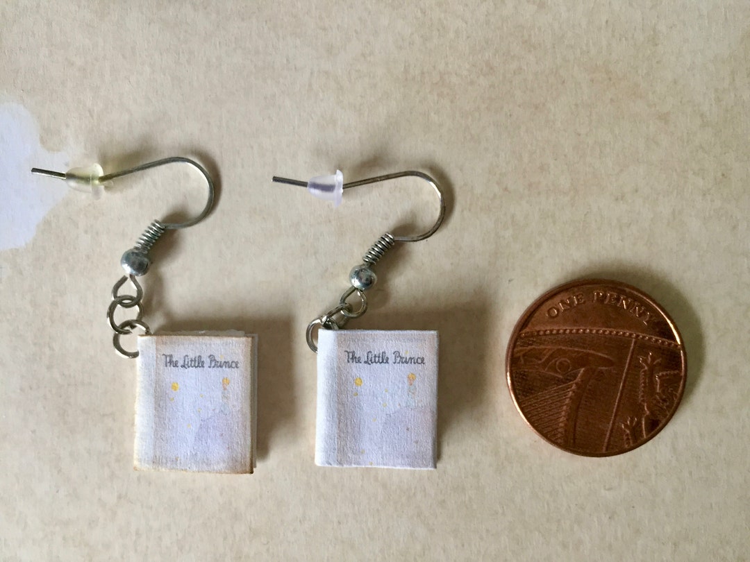 Tiny Book Earrings - the Little Prince - Smaller Than a Penny - Etsy