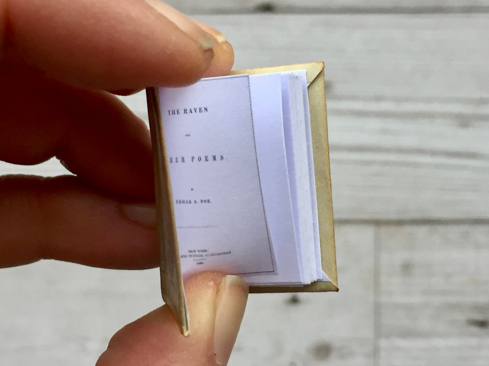 Micro Mini Book Brooch Pin the Raven - Etsy