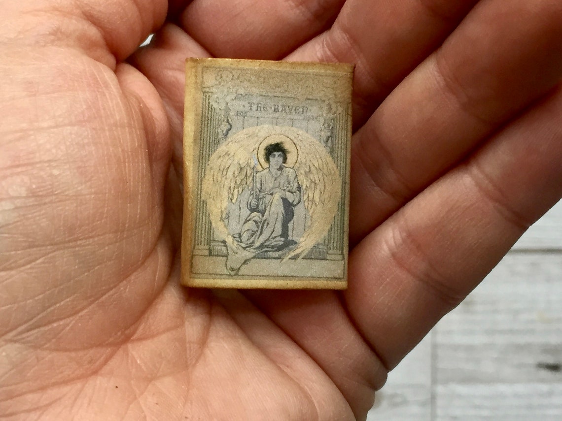 Micro Mini Book Brooch Pin the Raven - Etsy