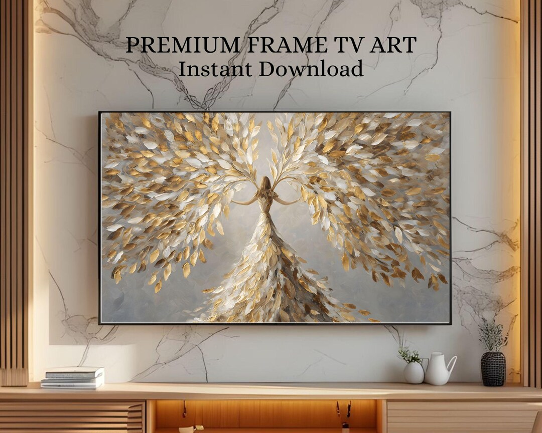Spiritual Tree of Life Woman TV Frame Art, Divine Femininity Art ...