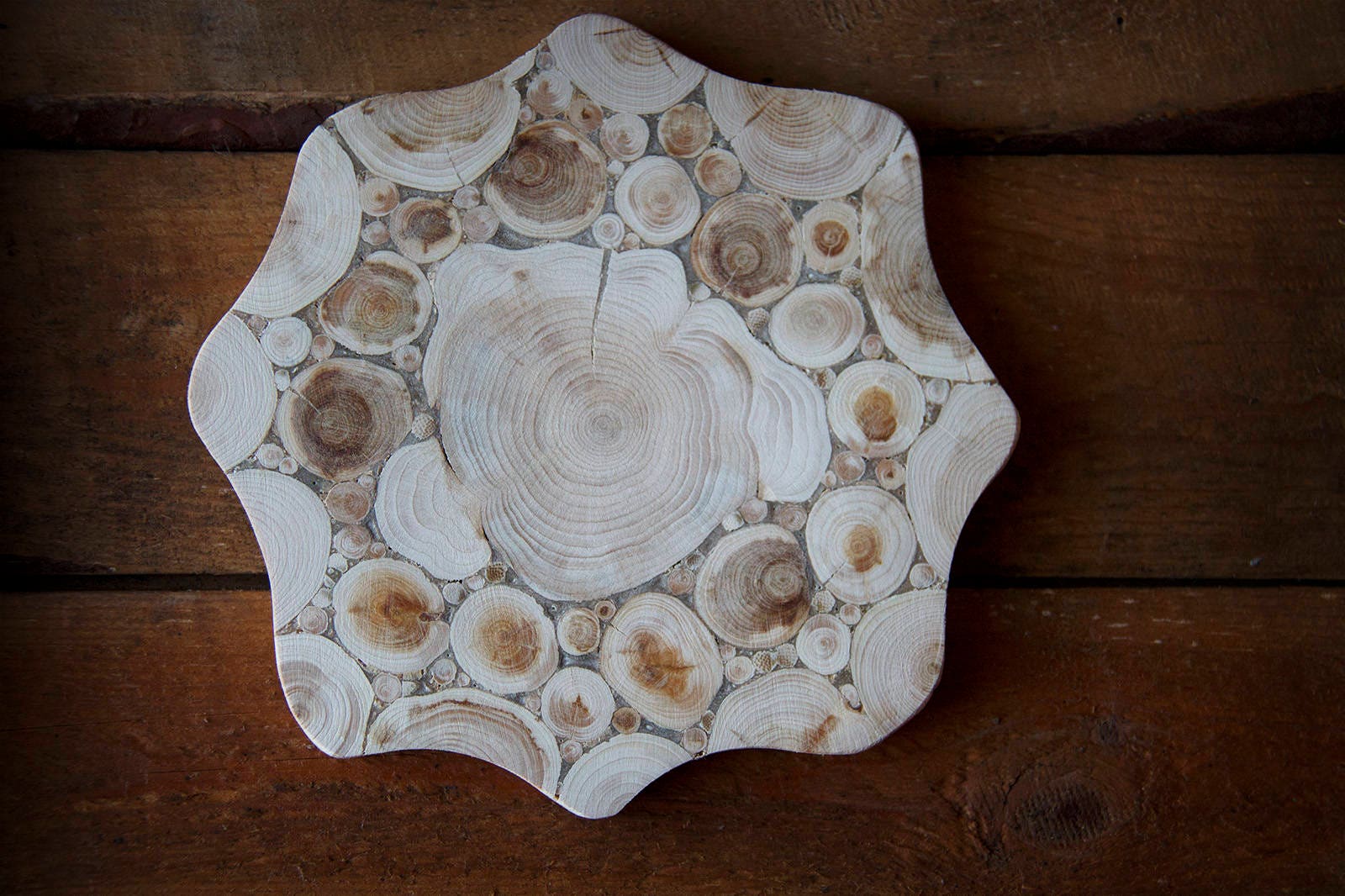 Juniper Wood Trivet, Natural Handmade Coaster, Rustic Home Decor ...