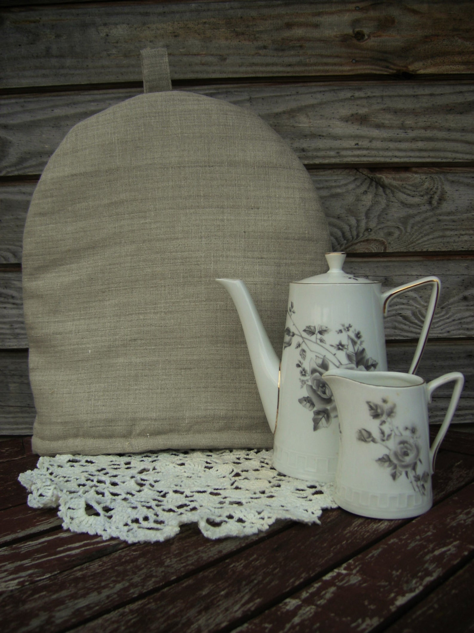 Linen Coffee Pot Cozy, Linen Cozy, Natural, Pure Linen Coffee Pot ...
