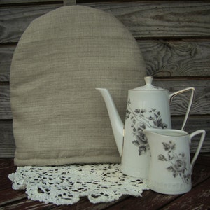 Linen Coffee Pot Cozy, Linen Cozy, Natural, Pure Linen Coffee Pot ...
