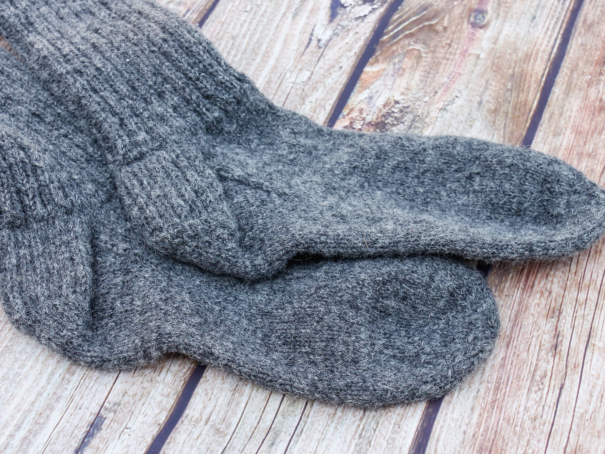 Men wool socks Handmade socks Gray wool Natural sheep wool | Etsy