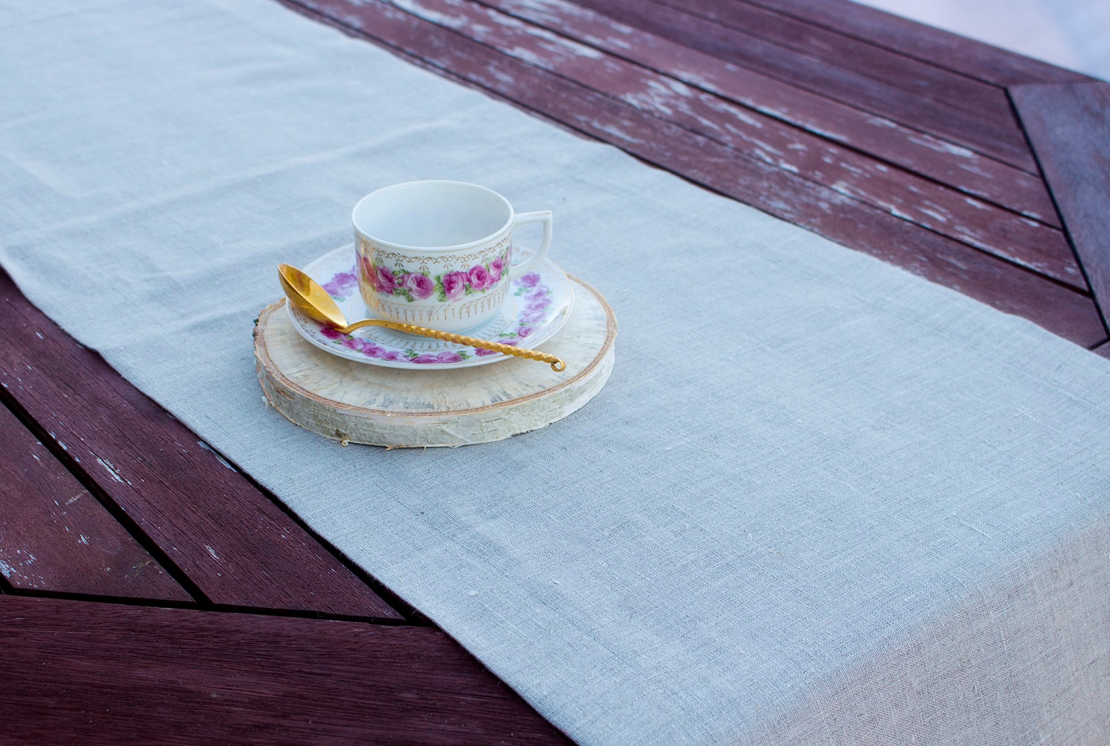 Gray Linen Table Runner, EXTRA LONG, Handmade Linen Table Cloth ...