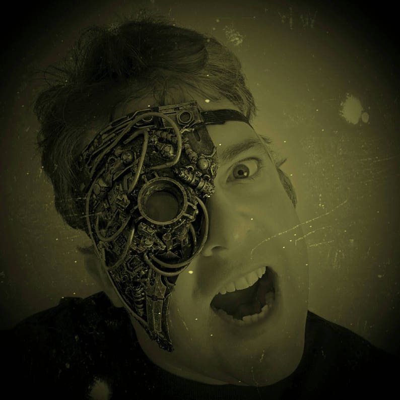 Cyberpunk Techno Bionic Eye Phantom Mascarade Mask Large. | Etsy