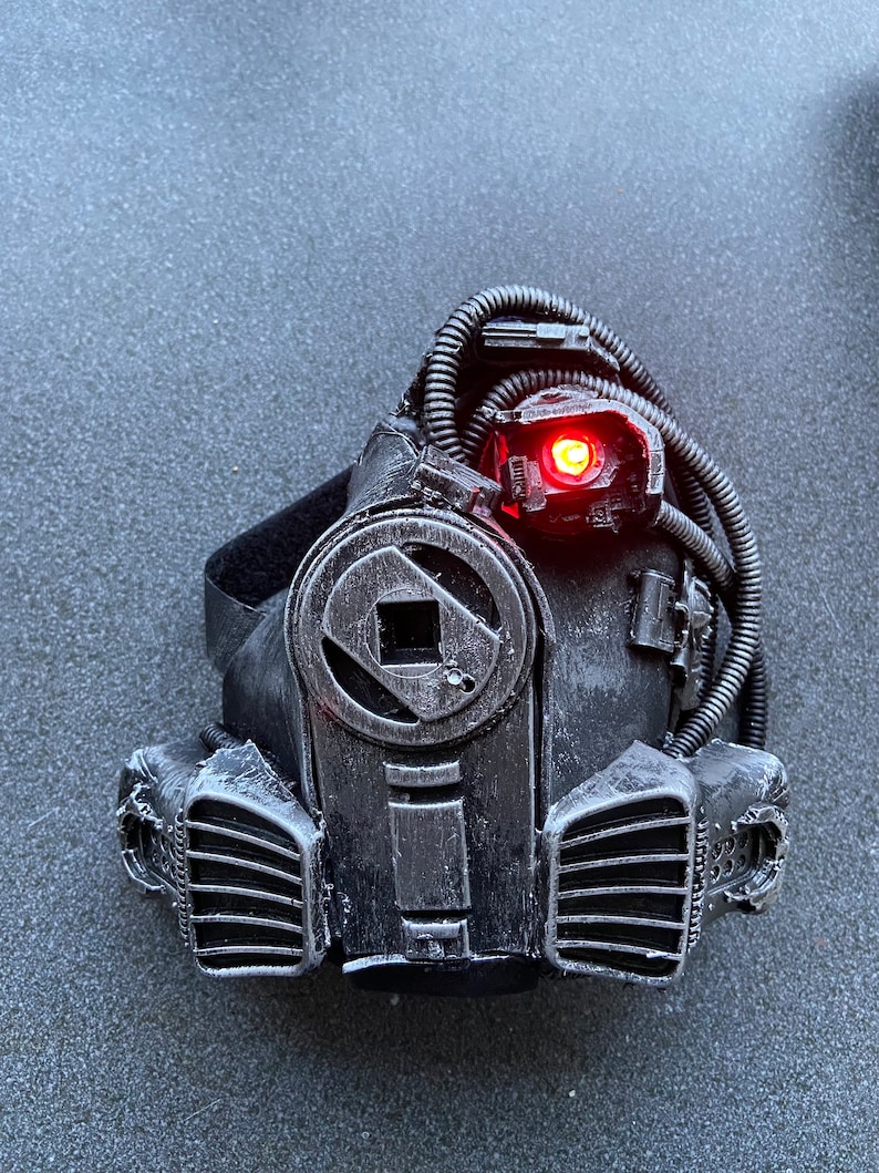 Cyberpunk Dark Jedi Resporator Mask With Bionic Eye Cosplay Piece 40k ...