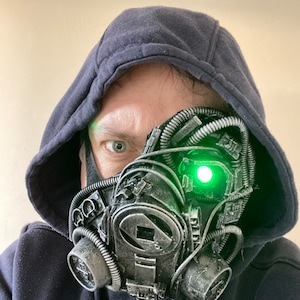 Cyberpunk Gang Resporator Mask With Bionic Eye Cosplay Piece Left Eye ...