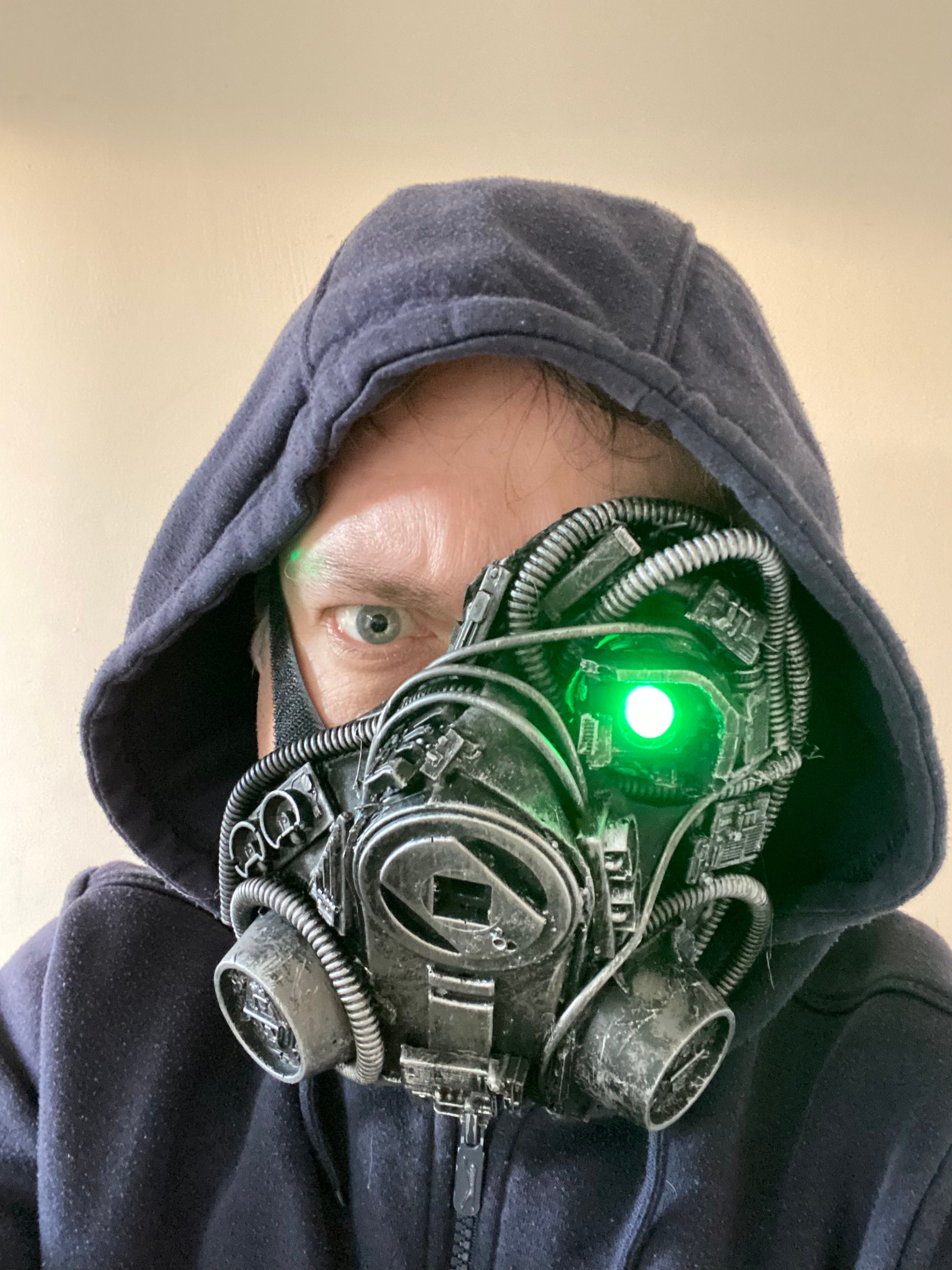 Cyberpunk Gang Resporator Mask With Bionic Eye Cosplay Piece Left Eye ...