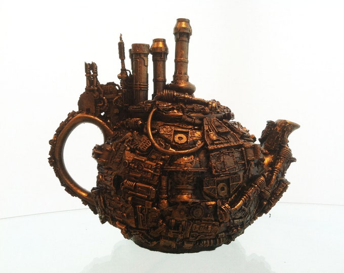 Techno Steampunk Teapot Sculpture - Etsy